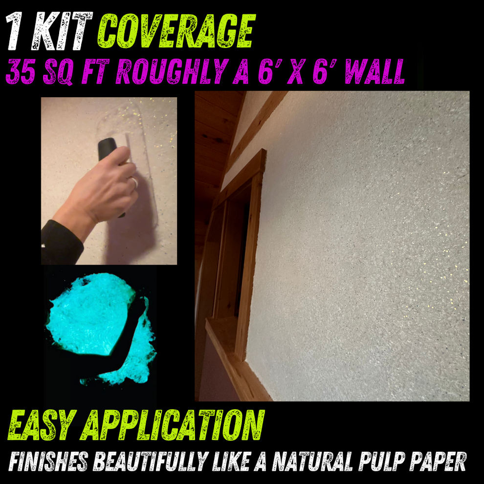 Eco Glow Plaster + Aurora Glow Kit- Includes plaster, glow pigment and ...